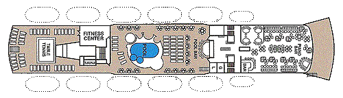 Deck plan for mts "OCEAN COUNTESS" boat.